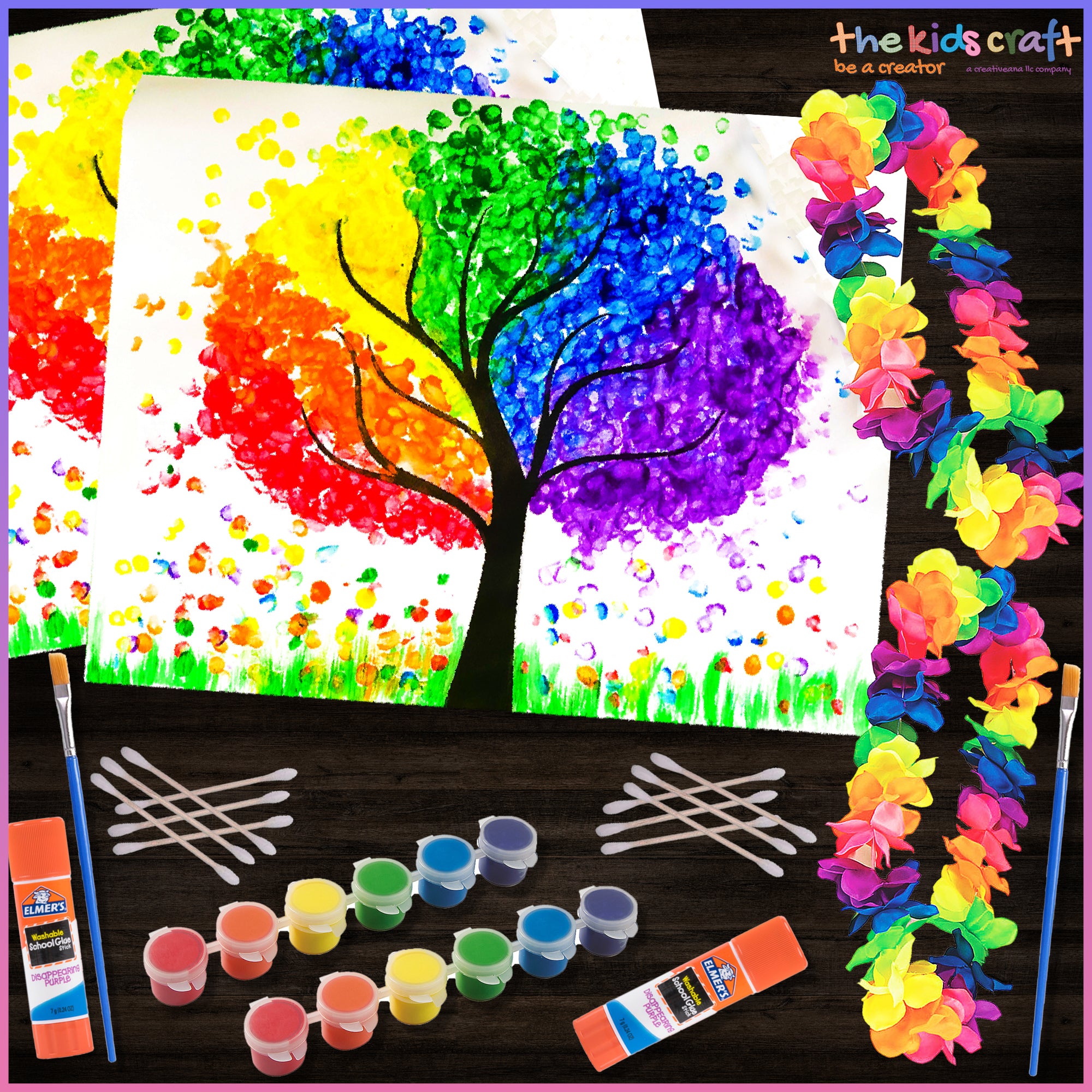 Rainbow Tree Art
